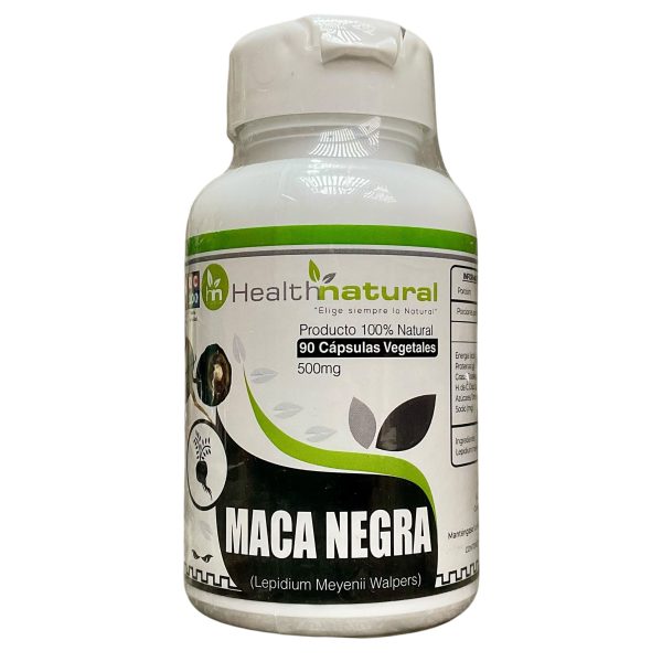 Maca Negra Health Natural 90 cápsulas vegetales - 500 mg – Siempre ...