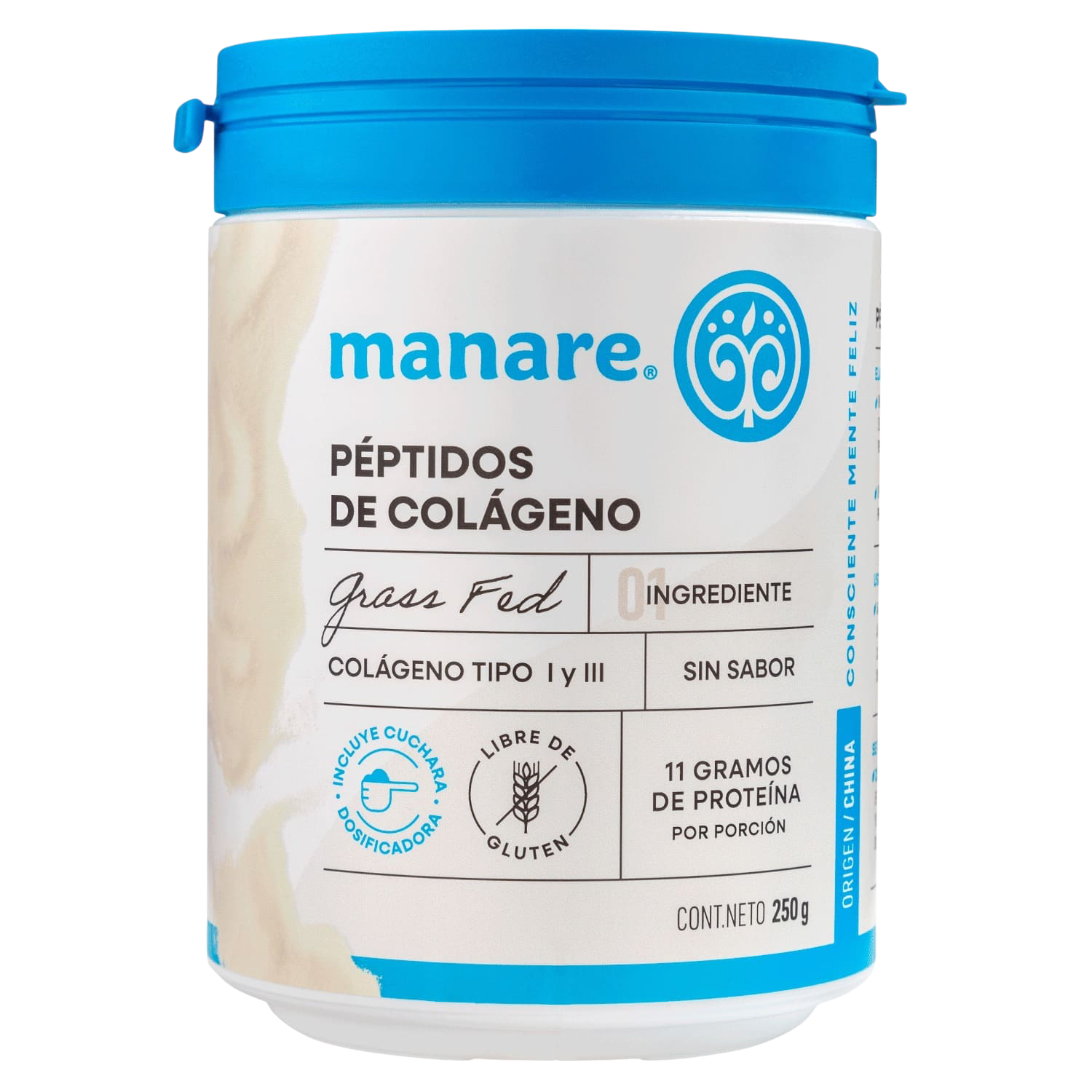 Péptidos De Colágeno Hidrolizado 250g - Manare – Siempre Saludable