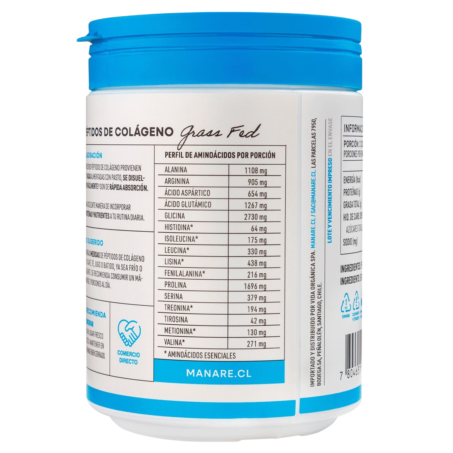 Péptidos De Colágeno Hidrolizado 250g - Manare – Siempre Saludable